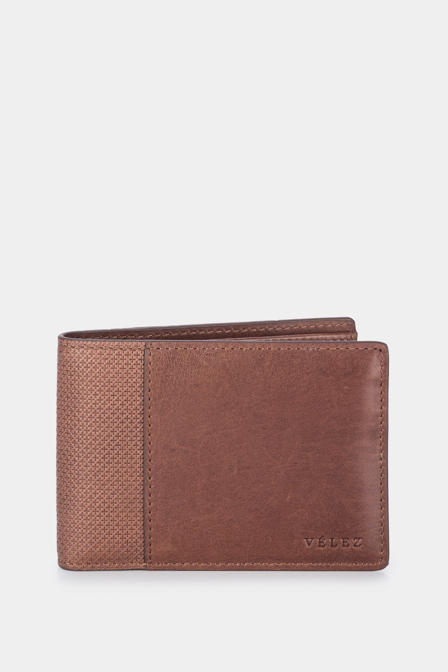 Men’s Draco Leather Wallet with Mixed Textures – Velez Artisan