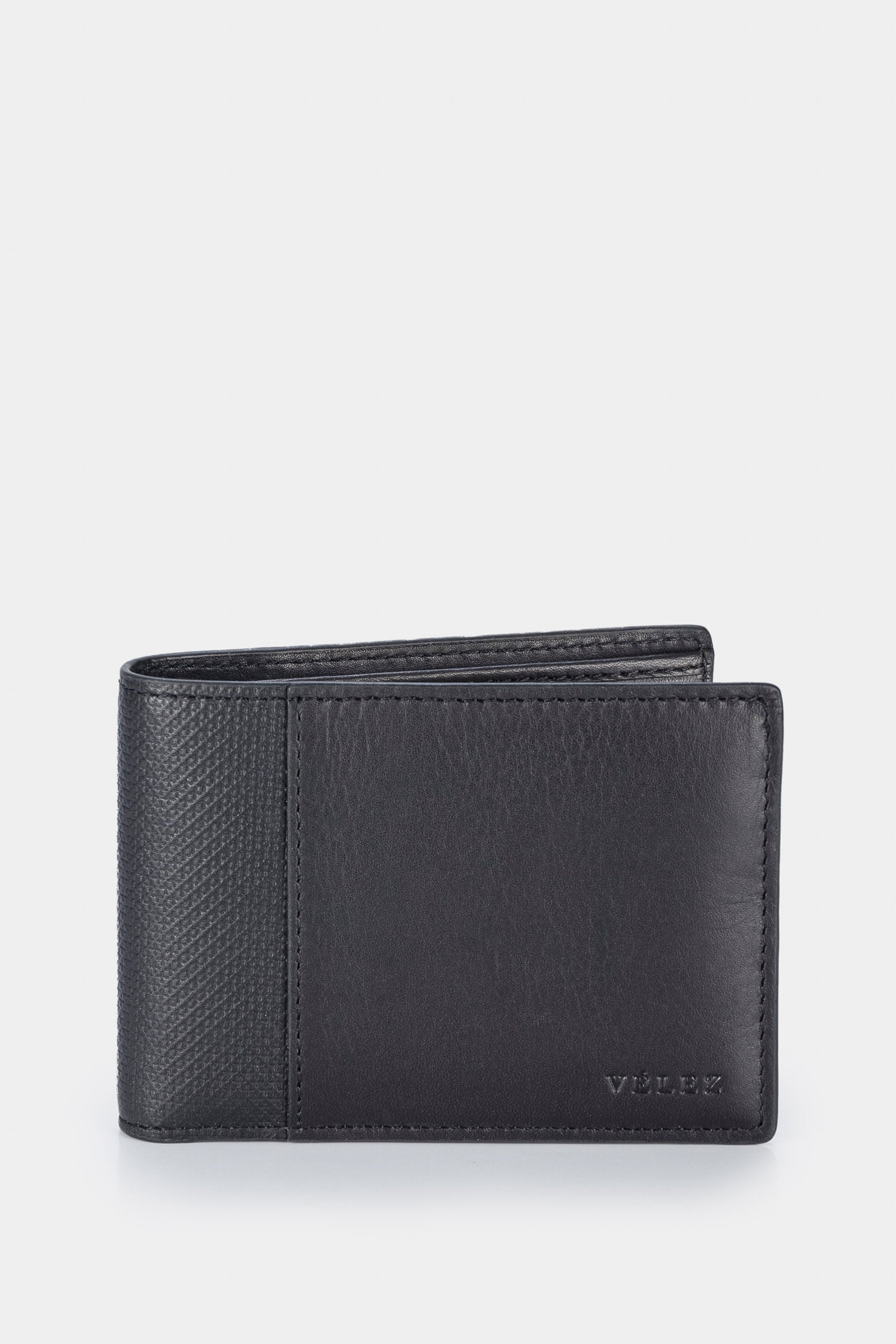 Men’s Draco Leather Wallet with Mixed Textures – Velez Artisan