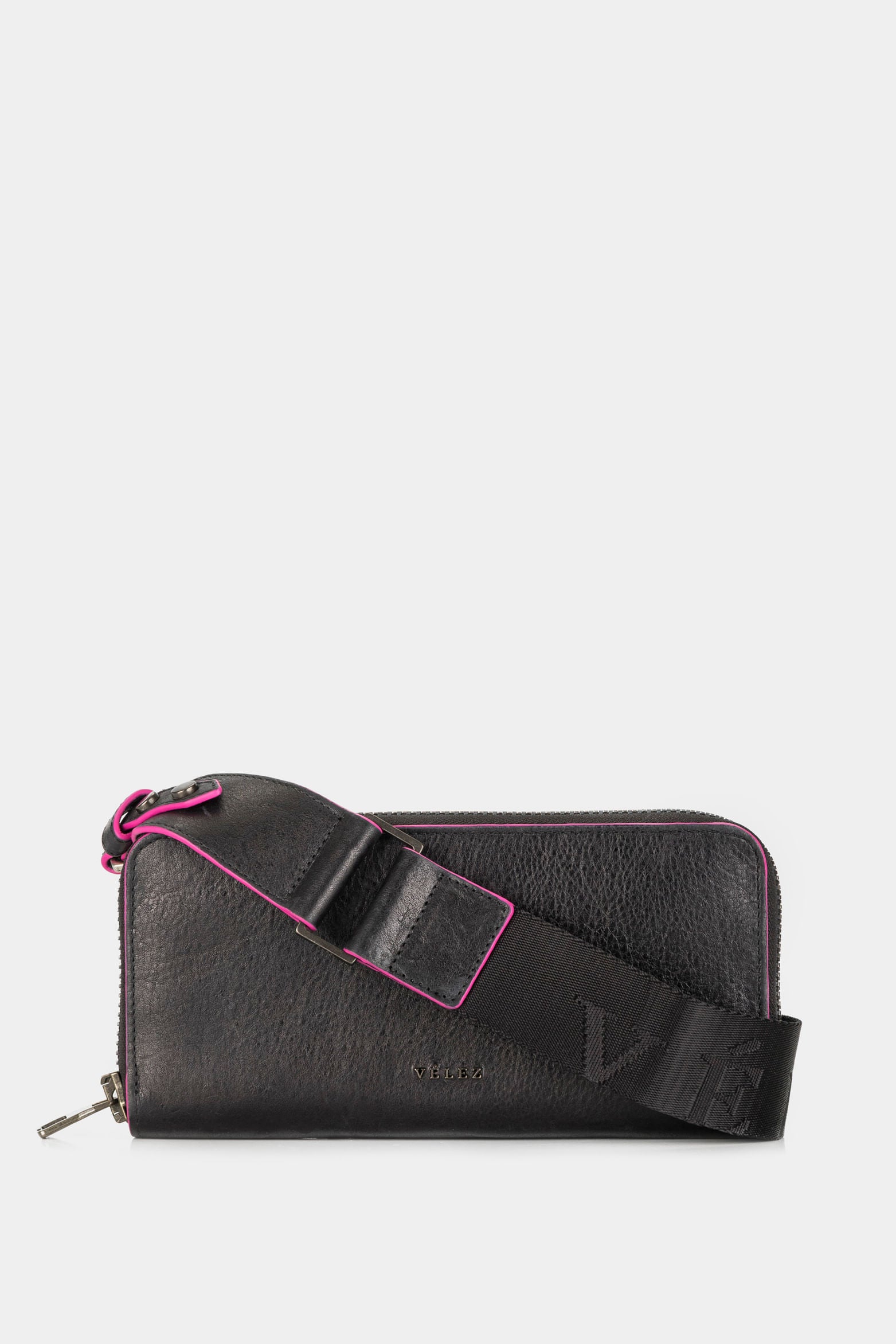 Women’s Vesuvius Leather Zip-Around Wallet with Removable Strap – Velez ...