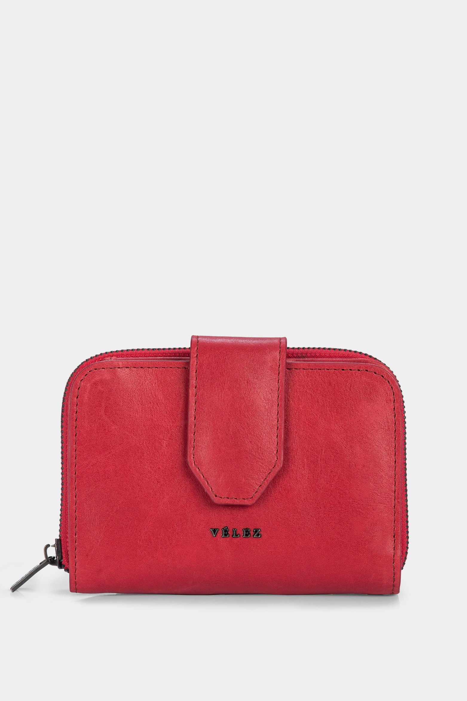 Women’s Dijon Wallet in Red Leather – Velez Artisan